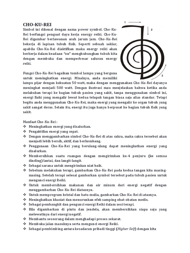 Manfaat 3 Simbol Usui Reiki | PDF