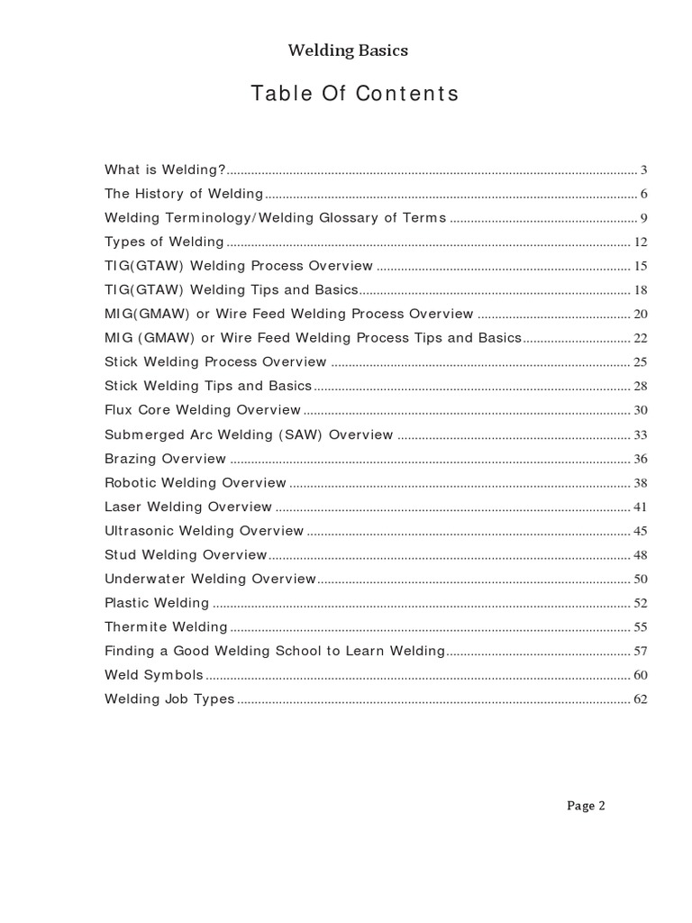Welding Basics Pdf Welding Construction