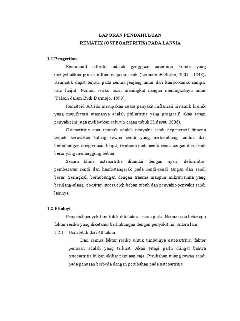 Askep Gerontik Rematik | PDF | Sains & Matematika