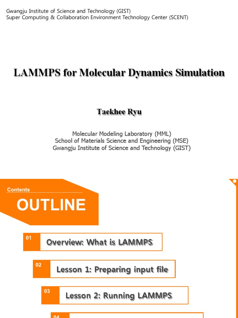 Lammps Tutorial 20120706 Pdf Pdf Crystal Structure Force Field Chemistry