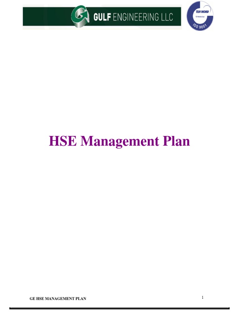 Ge Hse Management Plan | PDF