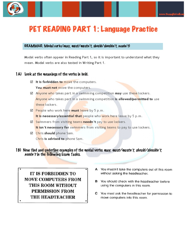 Pet Reading Part 1 - Language Practice | PDF | Ticket (Admission ...