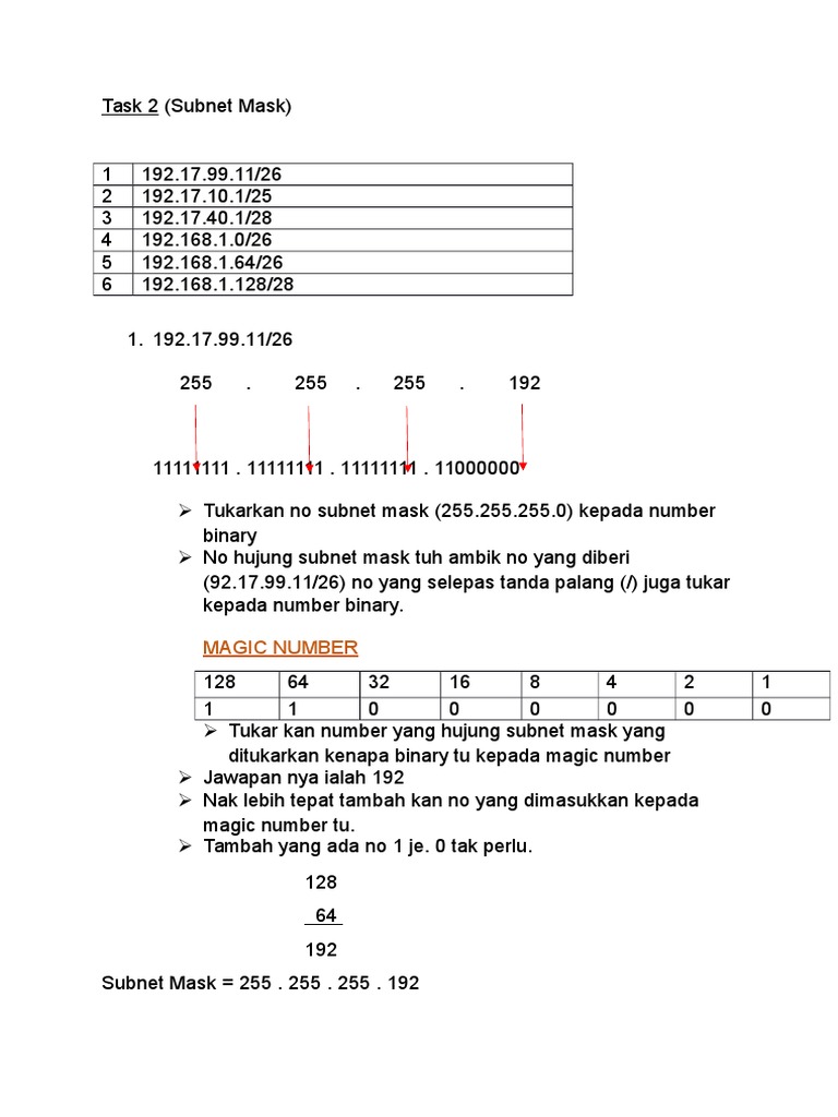 Subnet Mask Cisco | PDF