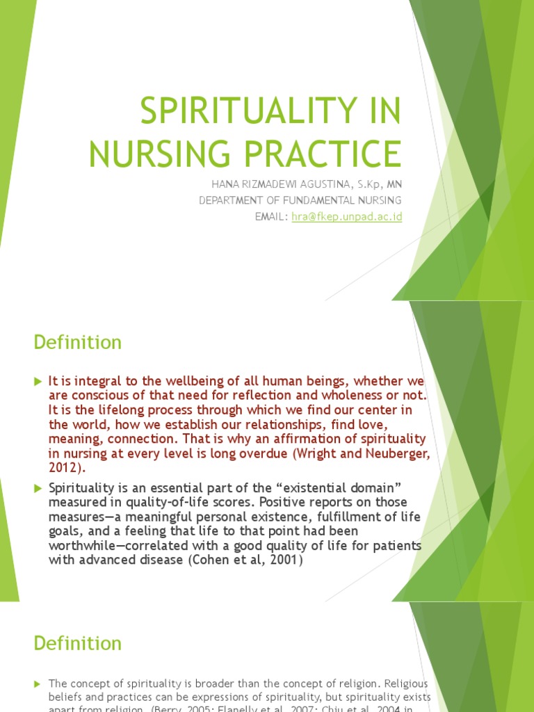 Defining Spirituality in Healthcare | PDF | Compassion | Spirituality