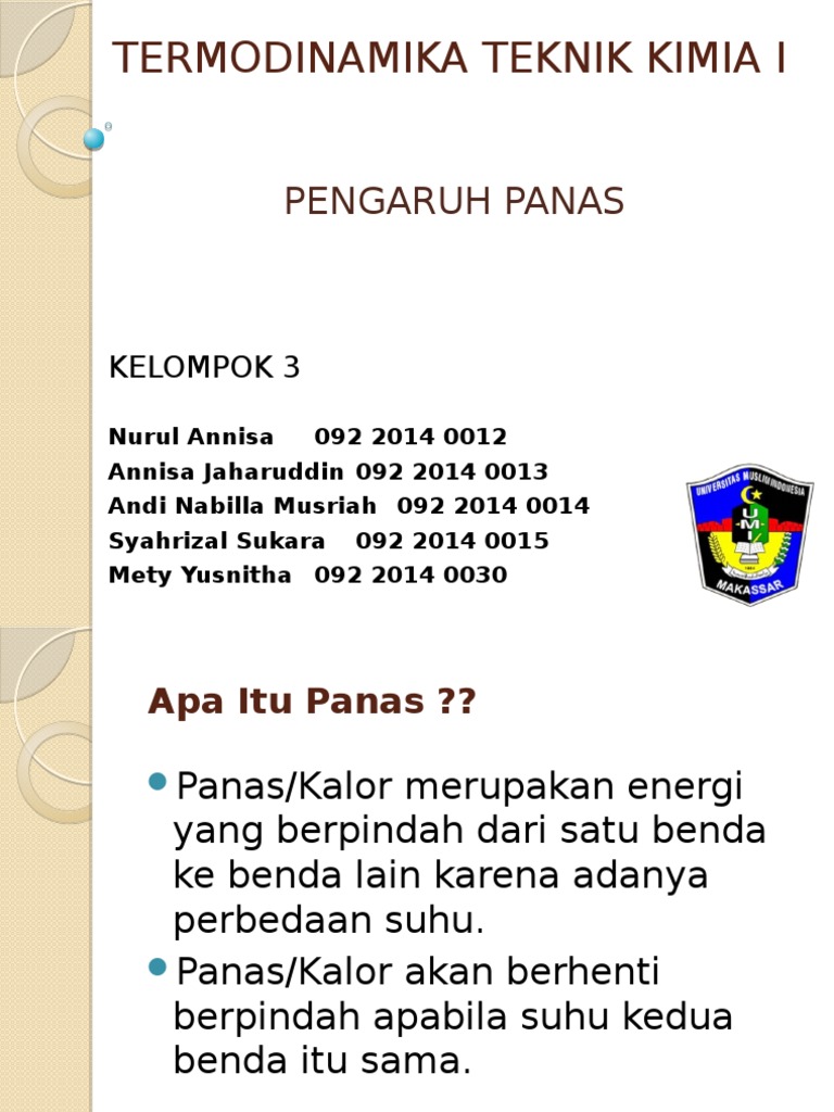 Termodinamika Teknik Kimia I | PDF