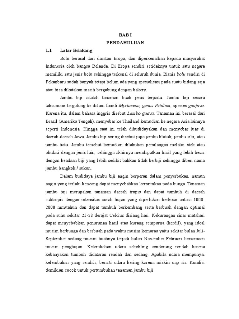 Proposal Jambu Biji | PDF