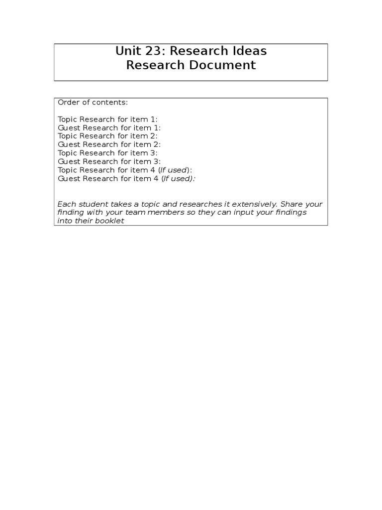 Unit 36 - Research Booklet-2 | PDF | Social Science