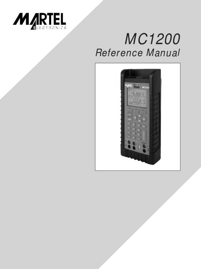 MC 1200 Multifunction Calibrator Manual Rev G 5 091 | Download Free PDF ...