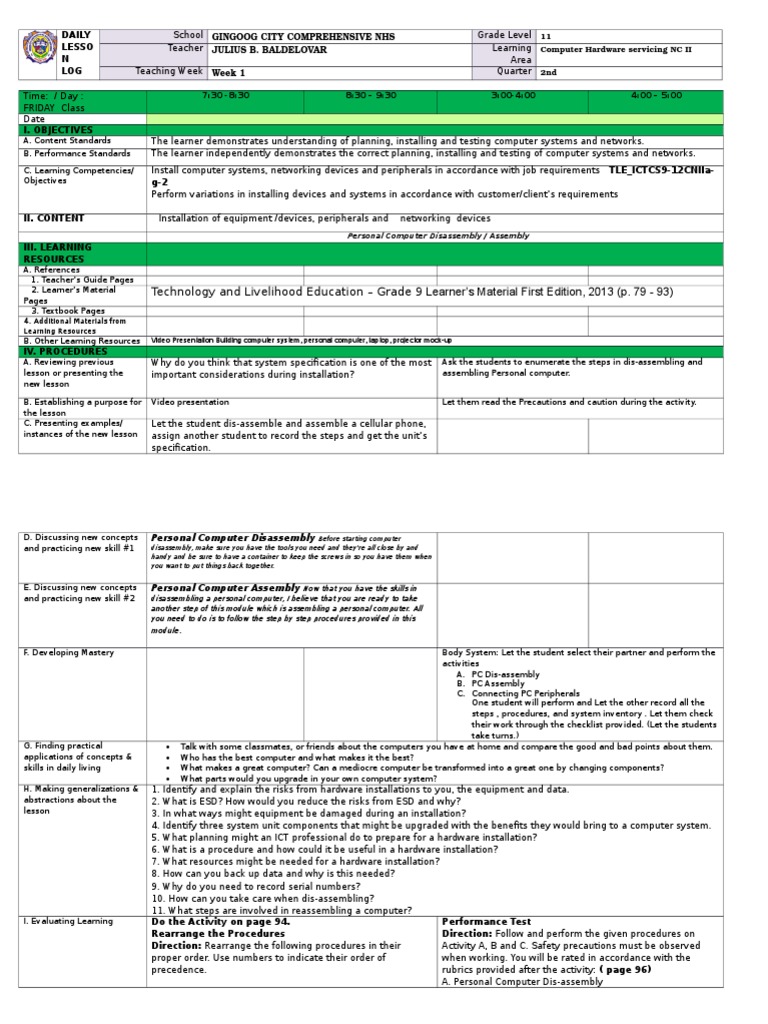 Installing Computer Systems | PDF | Personal Computers | Learning