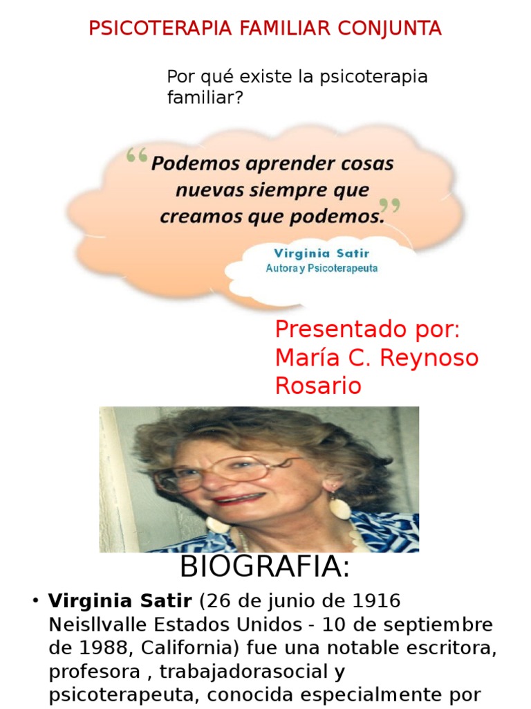 Psicoterapia Familiar Conjunta | PDF | Psicoterapia | Campos ...