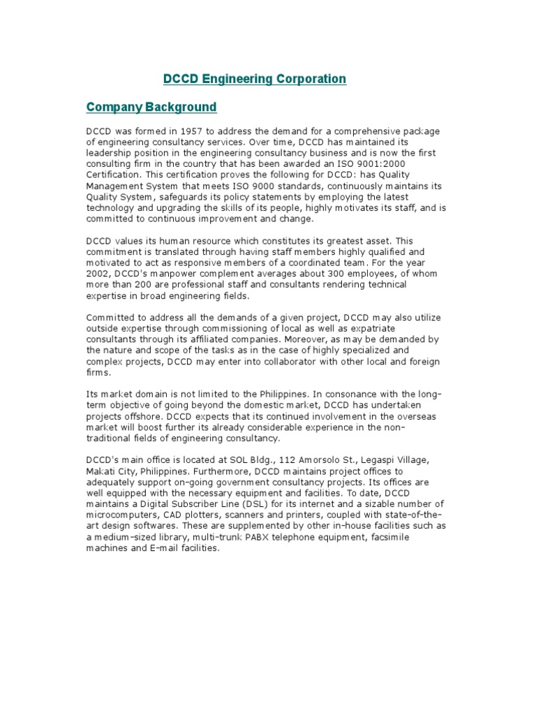 An Overview of DCCD Engineering Corporation: A Leading Engineering ...