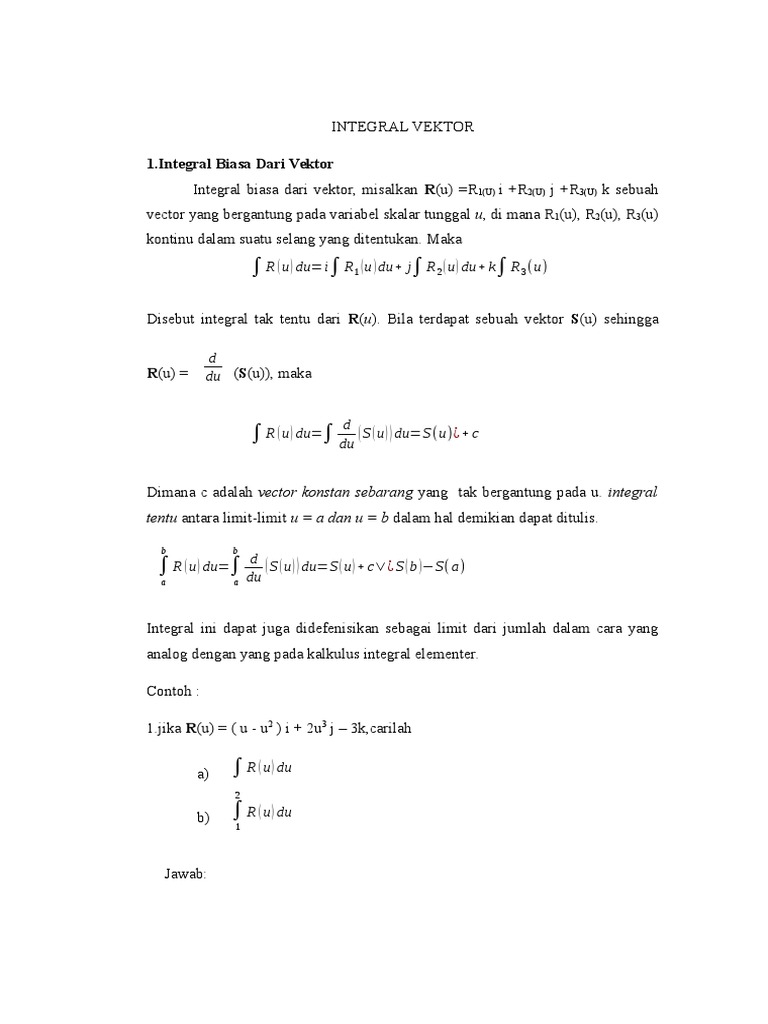 Integral Vektor | PDF