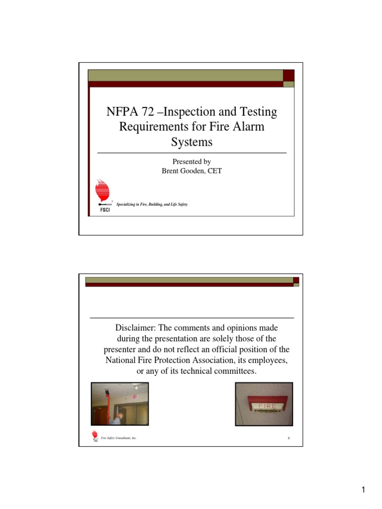 NFPA 72 Fire Alarm Inspection & Testing | PDF | Fire Safety | Transmitter