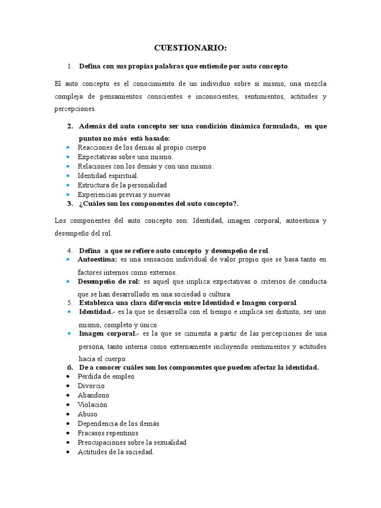 Autoestima y Auto concepto en Desarrollo | PDF | Autoestima | Cognición