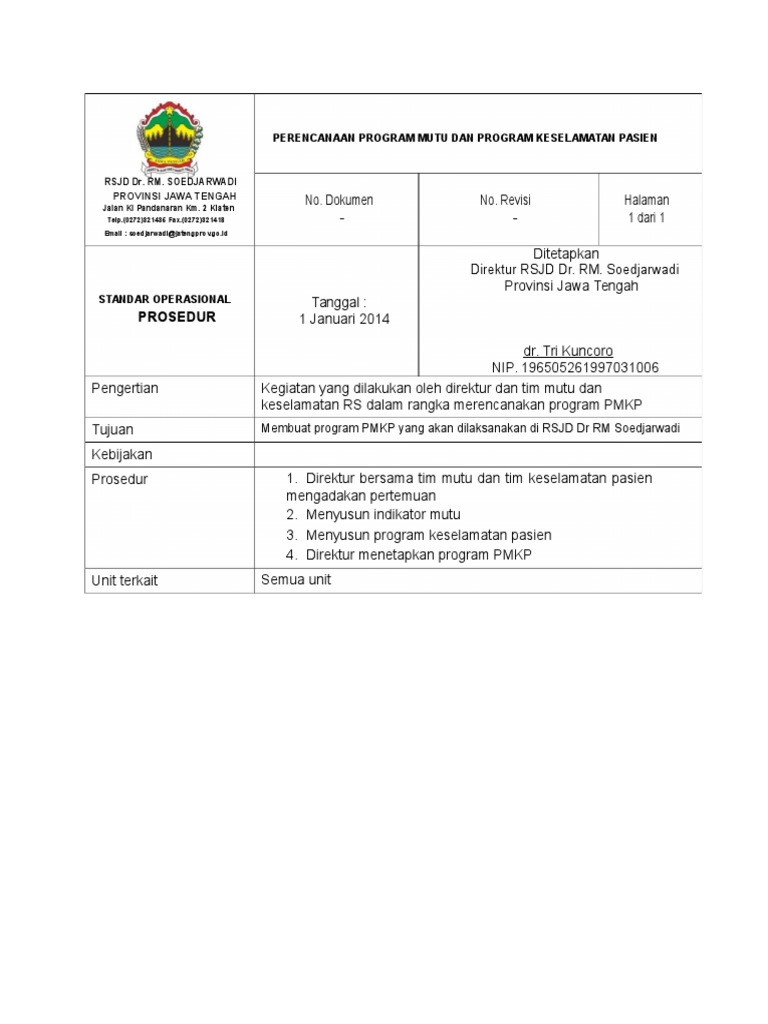 Contoh Sop PMKP | PDF