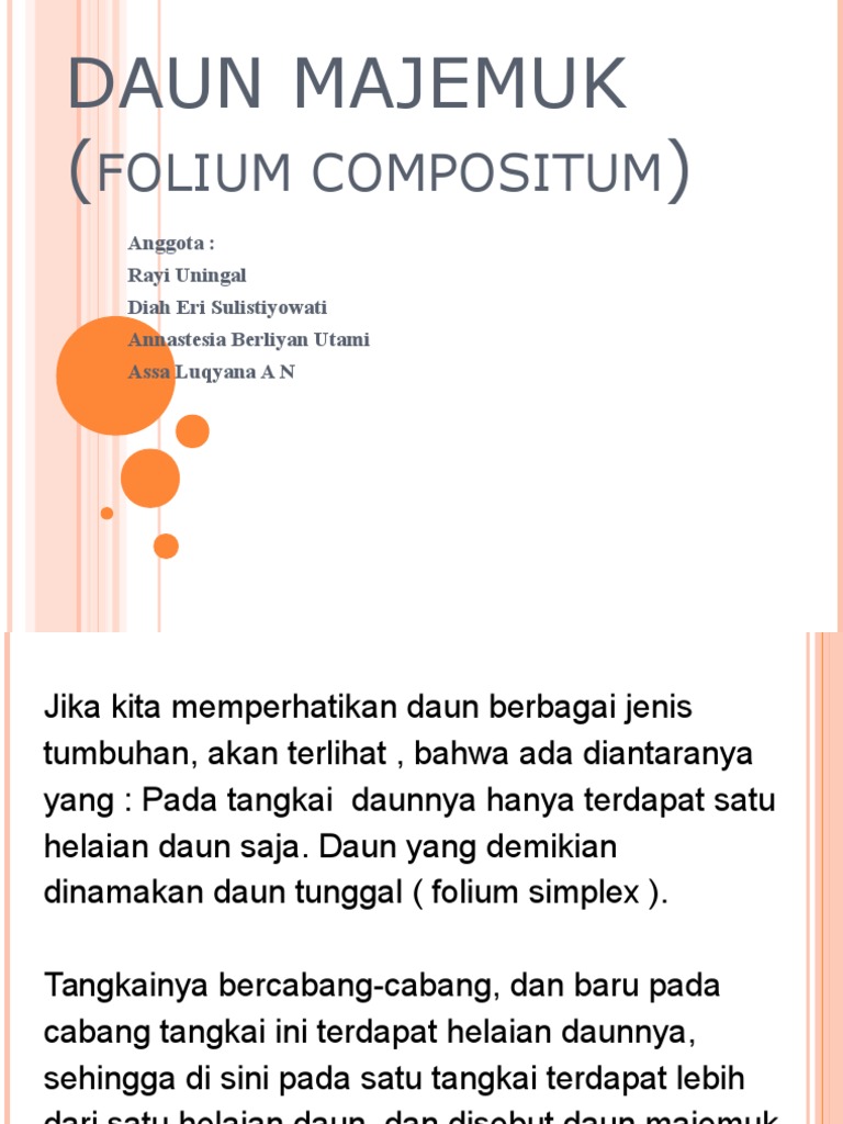 Daun Majemuk | PDF | Seni & Disiplin Bahasa | Sains & Matematika