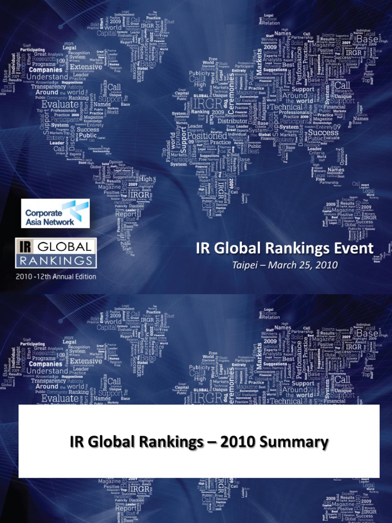 2010 Greater China and Taiwan IRGR Presentation | PDF | Websites | The ...