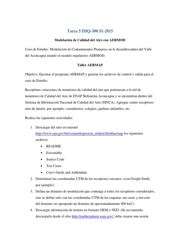 Tarea 5 AERMAP | PDF | Archivo de computadora | La contaminación del aire