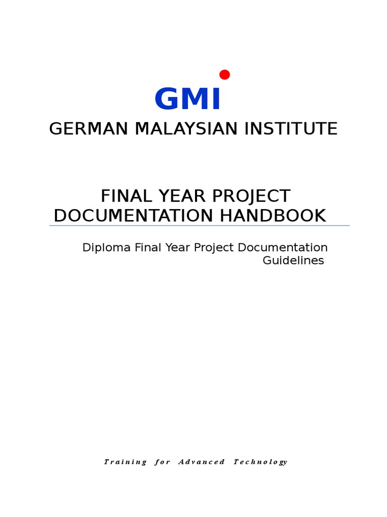 Guidelines for Documenting Diploma Final Year Projects | PDF ...