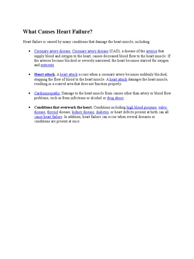Causes of Heart Failure Explained | PDF