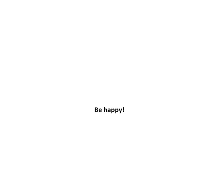 Be Happy! | PDF