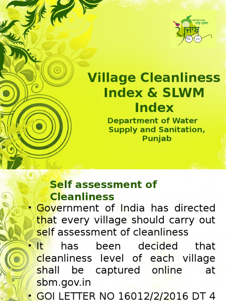 Village Cleanliness Index & SLWM Index | PDF | Liquids | Water And Politics