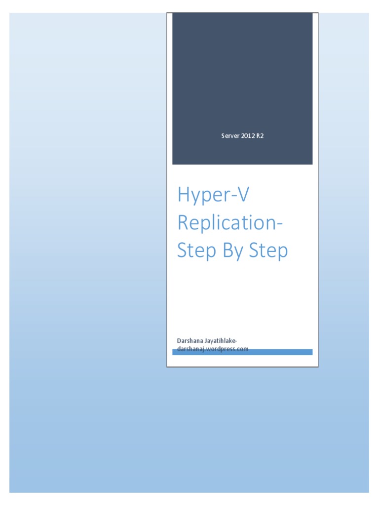 Hyper V Replication | PDF | Hyper V | Replication (Computing)