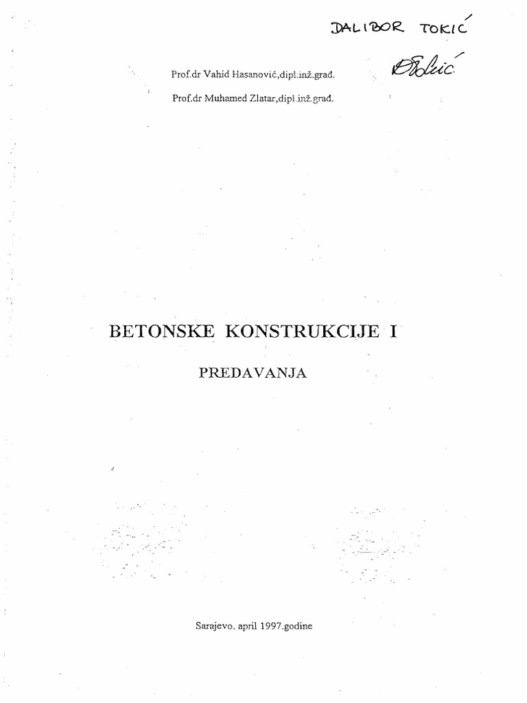 Betonske Konstrukcije I