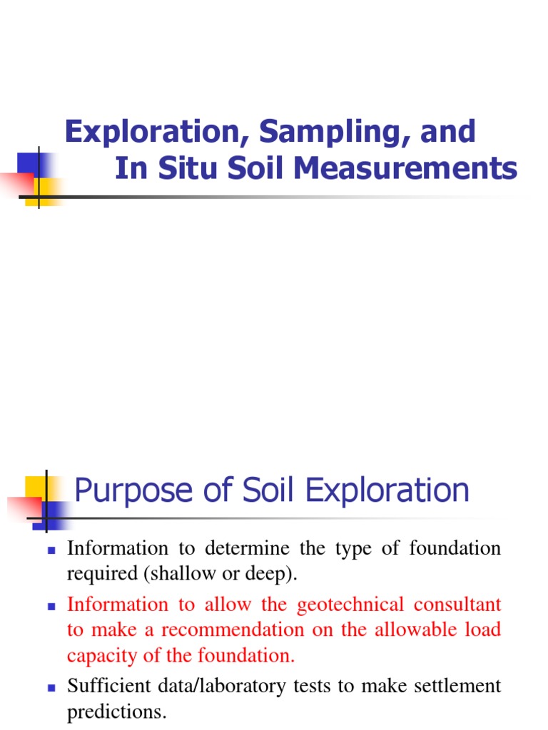 Geotechnical Soil Exploration Methods | PDF | Deep Foundation ...
