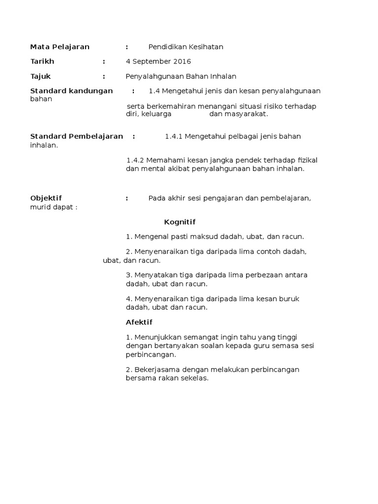 Penggunaan Bahan Inhalan | PDF