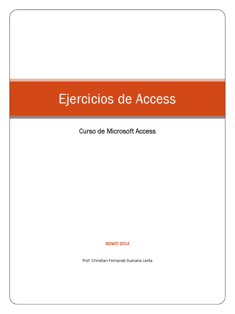 Ejercicios de Access Senati | PDF | Bases de datos | Ciencias de la Información
