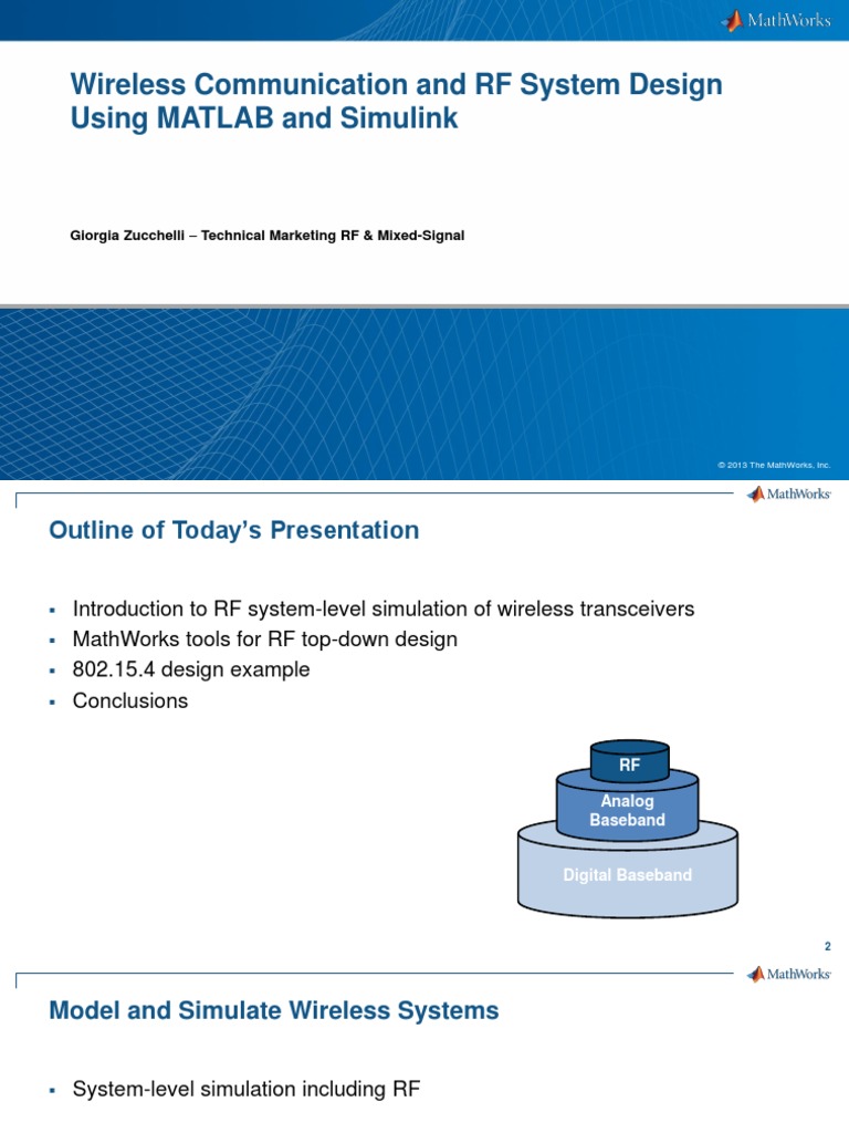 Wireless Communication and RF System Design Using Matlab and Simulink | PDF | Analog To Digital ...