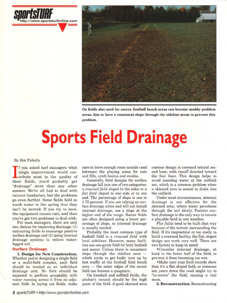 Sports Field Drainage | Drainage | Storm Drain