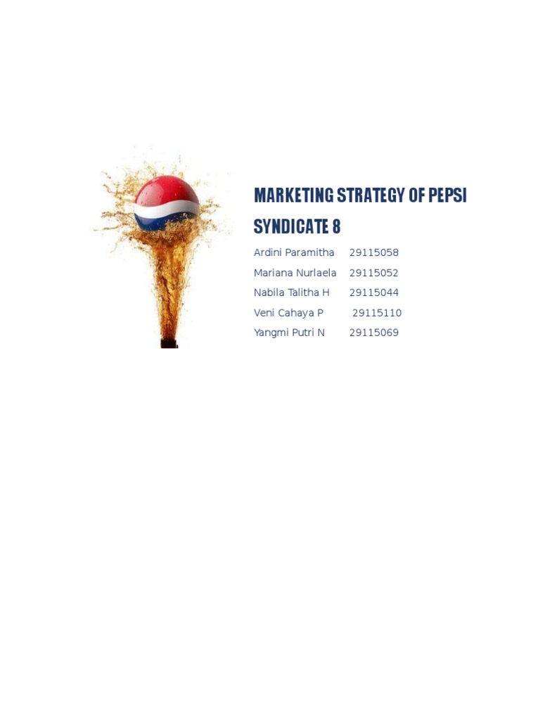 Marketing Strategy of Pepsi | PDF | Market Segmentation | Marketing ...