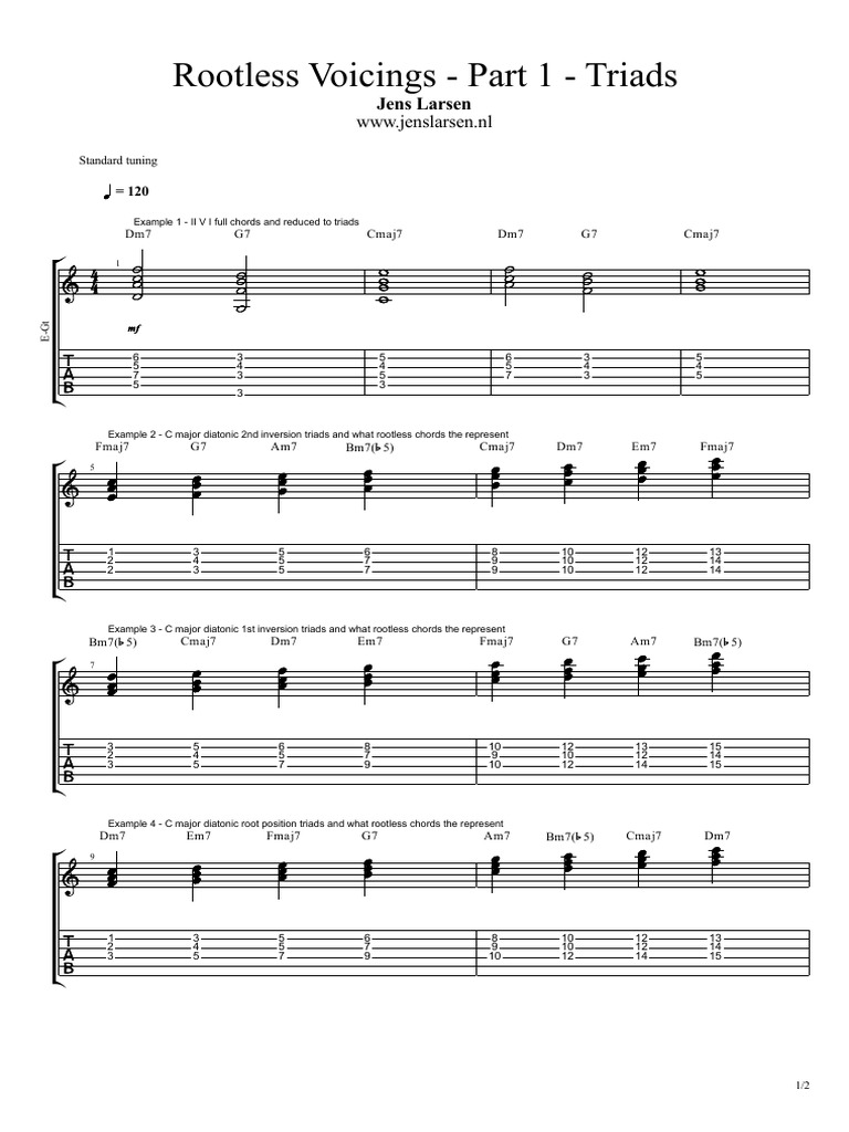 Rootless Voicings Part 1 Triads | PDF | Art | History
