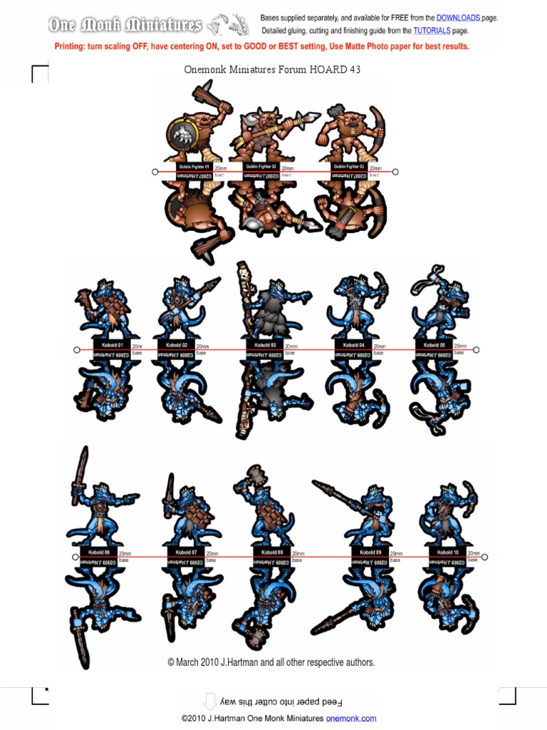 Onemonk Miniatures Forum HOARD 43: © March 2010 J.Hartman and All Other ...