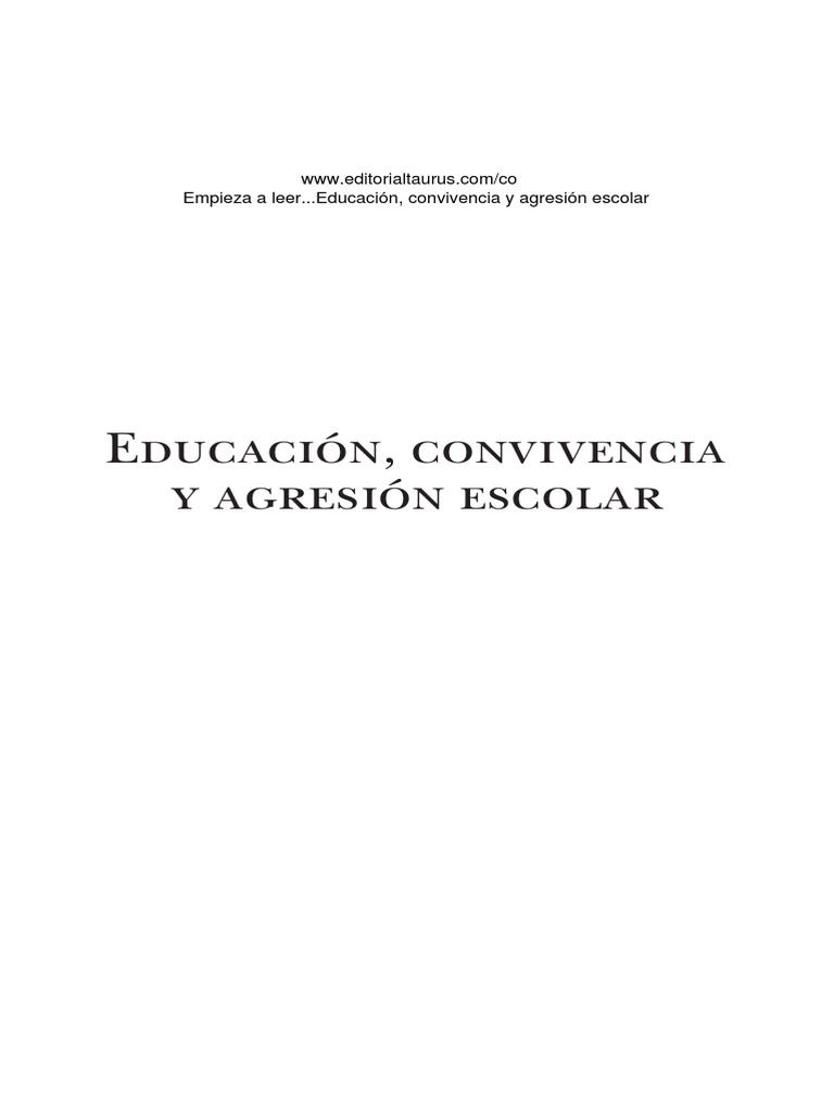 Educacion, Convivencia y Agresion Escolar | PDF | El Salvador | America ...