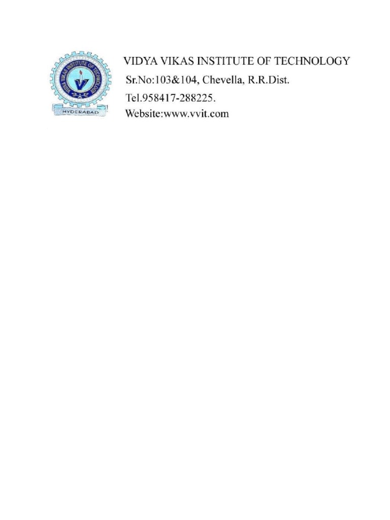 Vvit Letter Head | PDF
