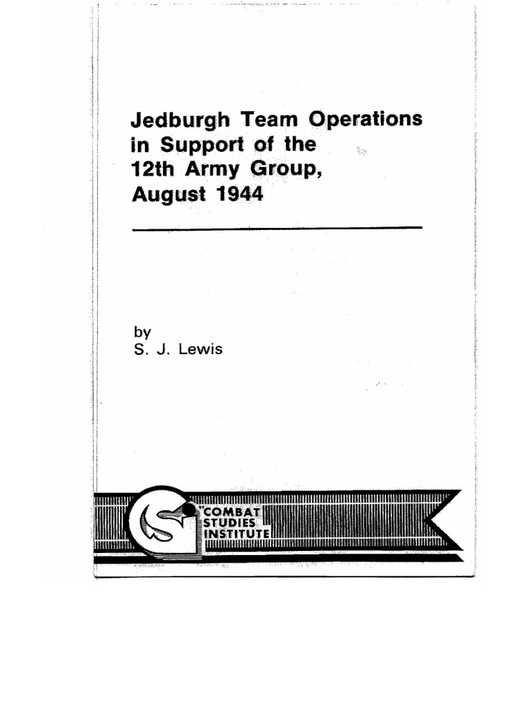 Jedburgh Team Operations in Support of Army Group 12th, August '44 ...