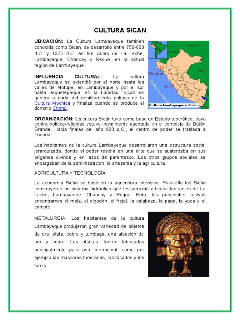 Cultura Sican | PDF