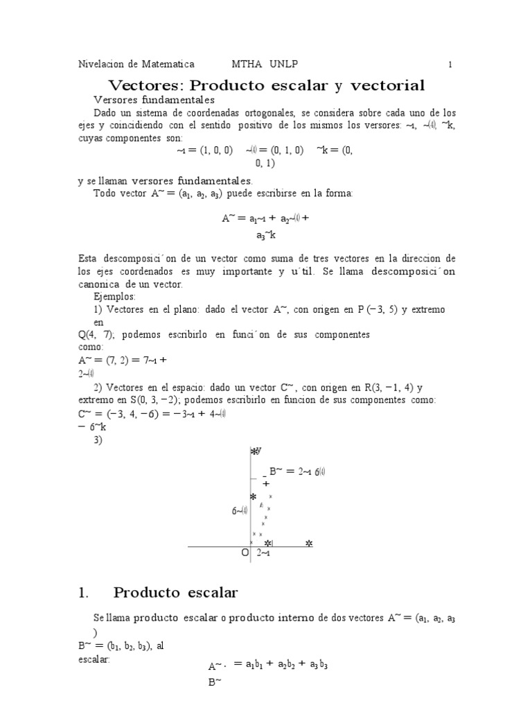 Ejercicios Producto Vectorial | PDF | Vector Euclidiano | Álgebra abstracta