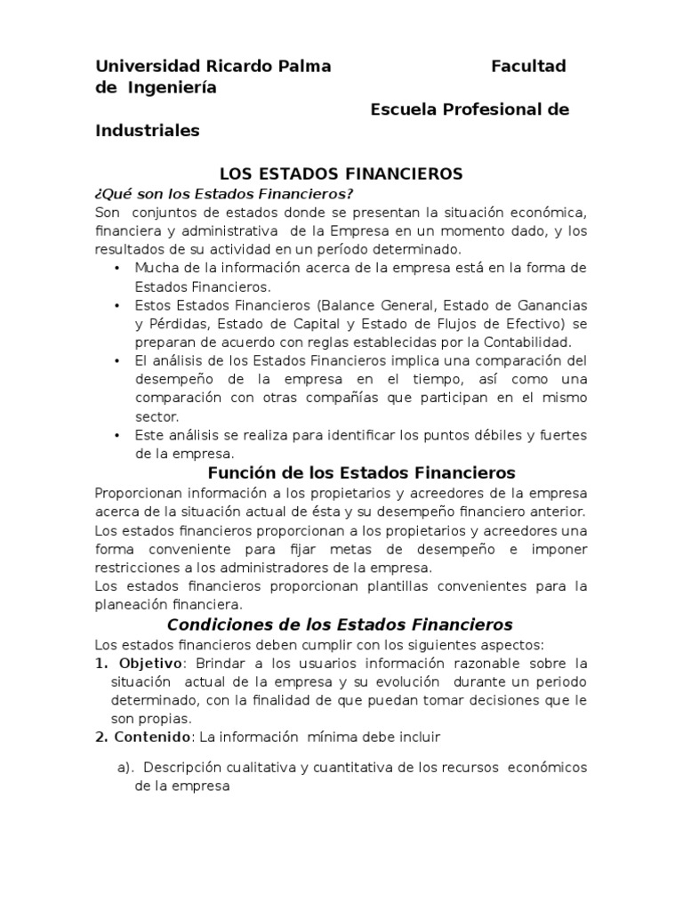 Estados Financieros - 2016 - II Solucionario | Descargar gratis PDF | Estado financiero | Hoja ...