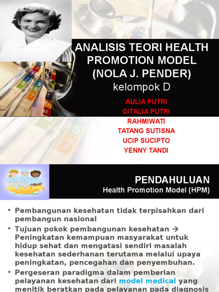 Teori Nola J. Pender. HPM | PDF