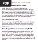 Dol Said Pahlawan Naning | PDF
