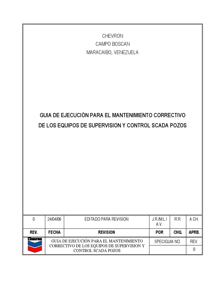 Anexo. Guia de Ejecucion para Trabajos en SCADA Pozos Rev AV | PDF ...