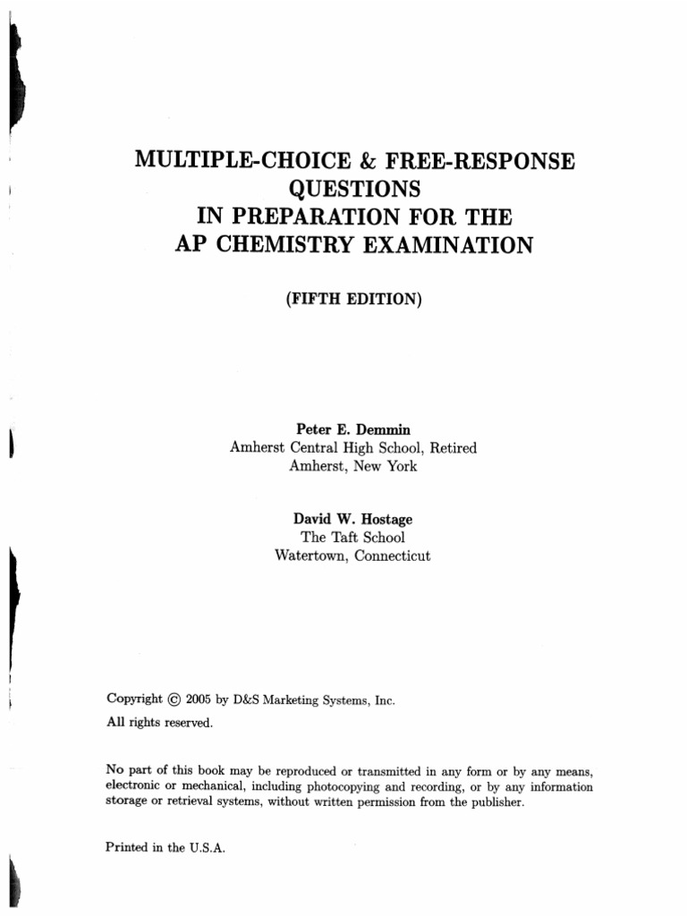 AP Chemistry Workbook PDF | PDF