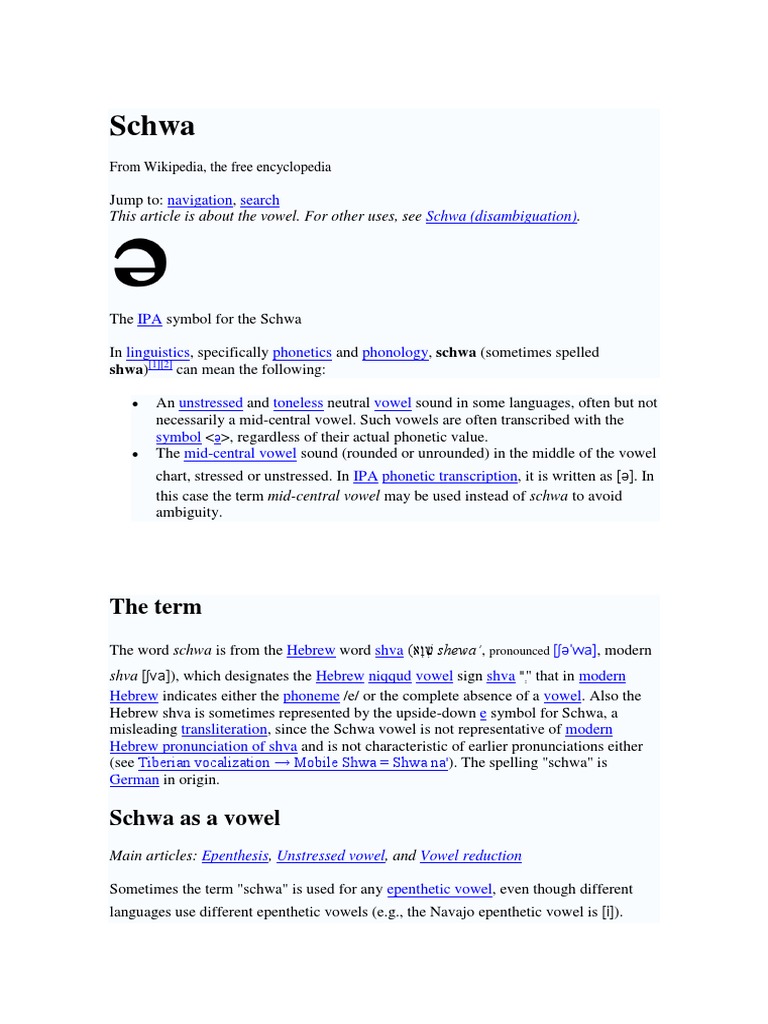 Schwa - English Phonetics | PDF | Stress (Linguistics) | Philology