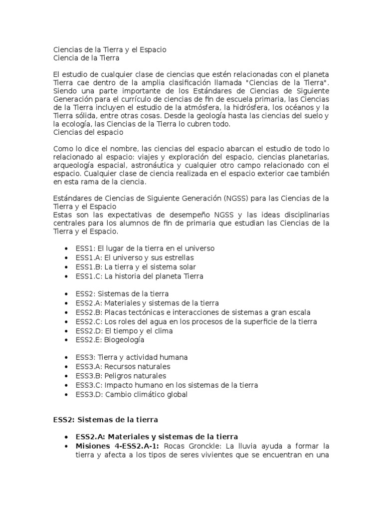 Ciencias de la Tierra y el Espacio | PDF | Clima | Ciencias de la Tierra