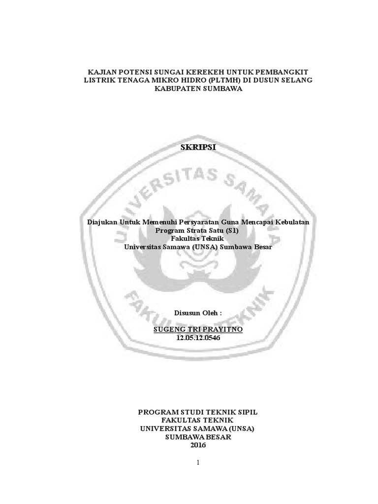 Cover, Daftar Isi Dan Lampiran Skripsi | PDF