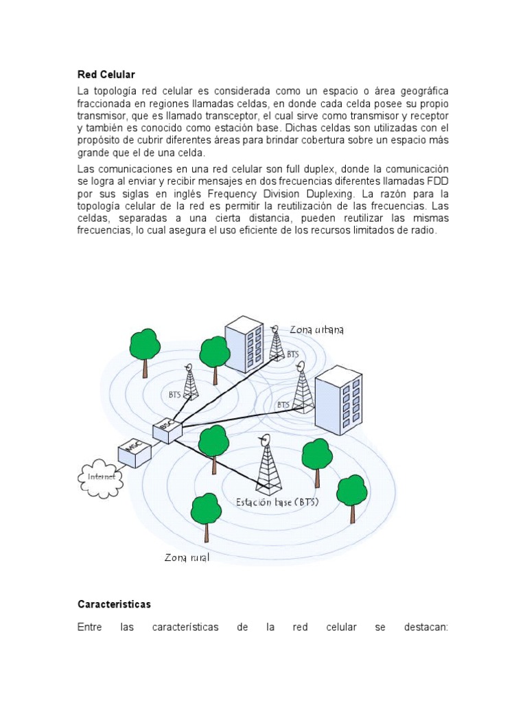 Topología y Impacto de Redes Celulares | PDF | Red celular | Telefonía ...